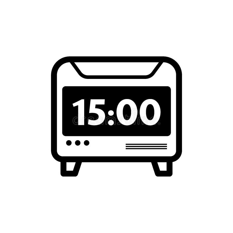 Digital Clock. Vector Illustration Decorative Design Stock Vector ...