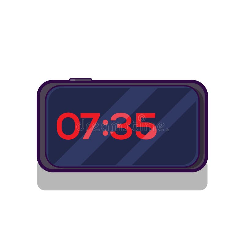Digital Clock Vector Illustration Stock Vector - Illustration of ...