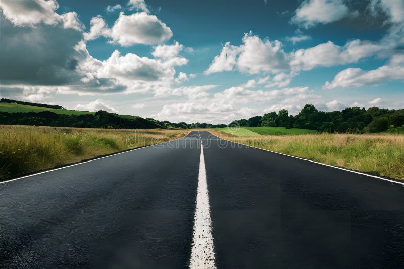 Digital Close View of Road Under Construction Asphalting Process Stock ...