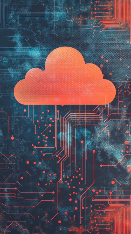 Digital Cloud Circuit Artwork: Exploring Modern Connectivity and Data ...