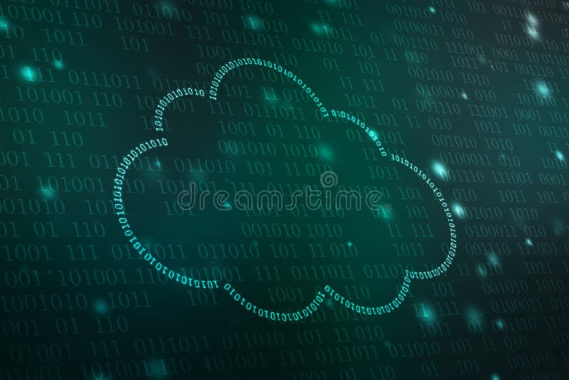 Digital Cloud Computing Concept Background.internet Data Storage, Database and Data Server ...