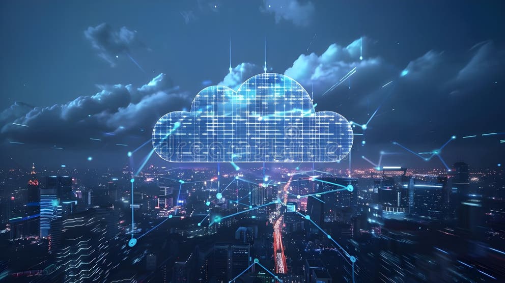 Digital Cloud Computing Cyber Security, Digital Data Network Protection, Future Technology ...