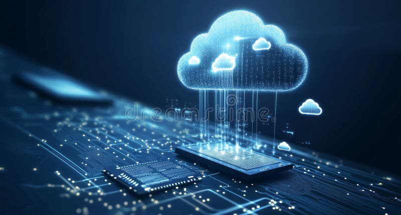 Digital Cloud Computing Data Center Network High Quality Image Stock ...