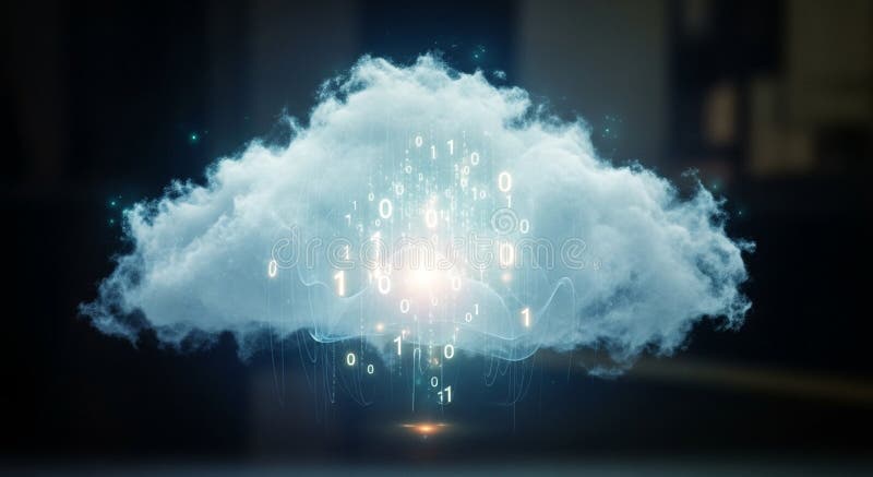 Digital Cloud Computing Data Network Transformation Abstract Technology Concept Stock ...