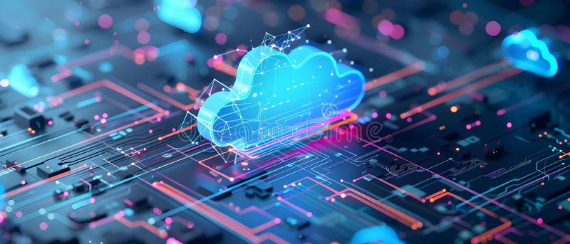 Digital Cloud Computing Dataflow Concept Cloud Security Data Storage Network Infrastructure