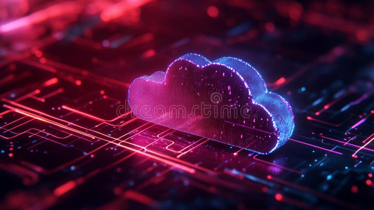 Digital Cloud Computing Network Abstract Technology Background Web Red ...