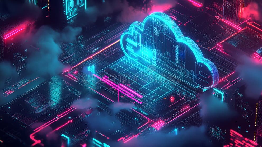 Digital Cloud Computing Network Cloud Computing Data Storage Network Infrastructure Digital