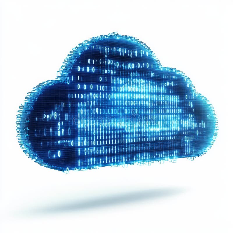 Digital Cloud Computing Technology Concept With Binary Code 9910