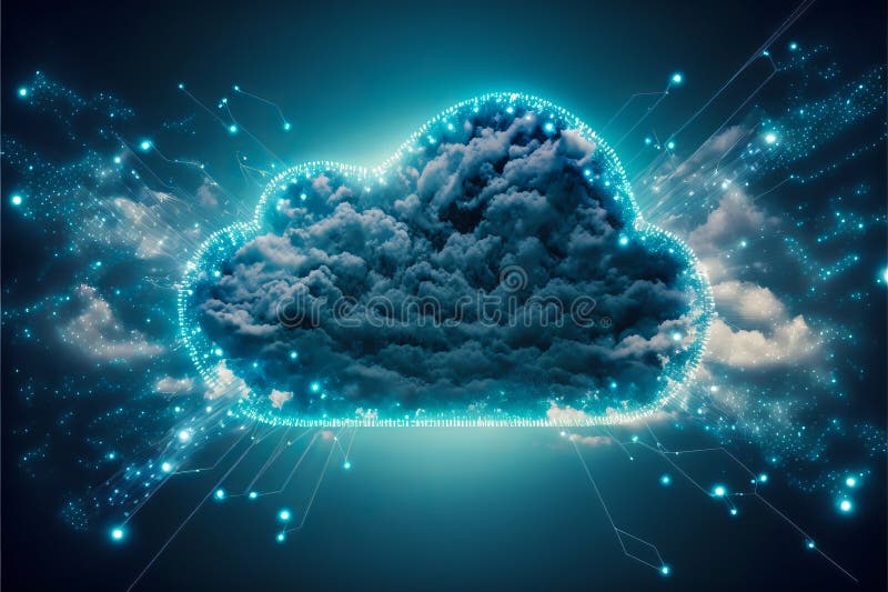 Digital Cloud Computing Technology Concept. Generative Ai Stock ... Digital Cloud Computing Technology Concept. Generative Ai Stock ...