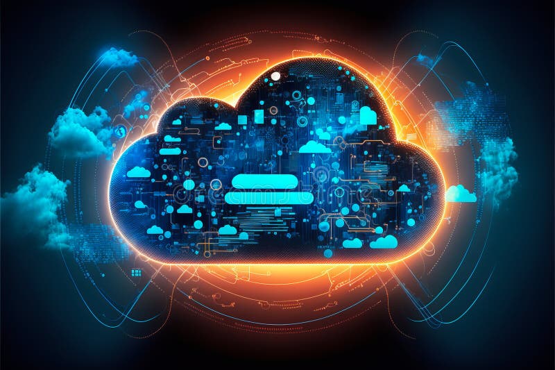 Digital Cloud Computing Technology Concept. Generative Ai Stock ... Digital Cloud Computing Technology Concept. Generative Ai Stock ...