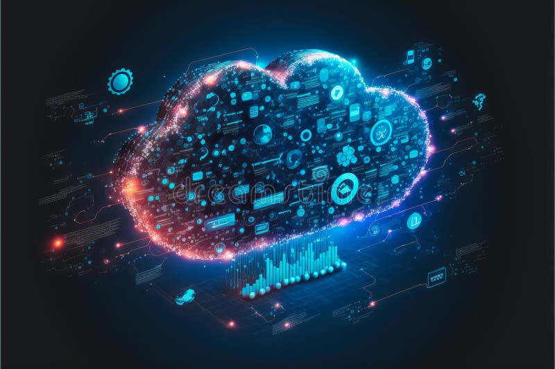Digital Cloud Computing Technology Concept. Generative Ai Stock ... Digital Cloud Computing Technology Concept. Generative Ai Stock ...