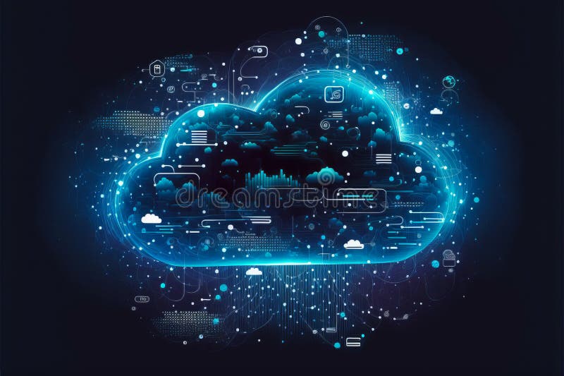 Digital Cloud Computing Technology Concept. Generative Ai Stock ... Digital Cloud Computing Technology Concept. Generative Ai Stock ...
