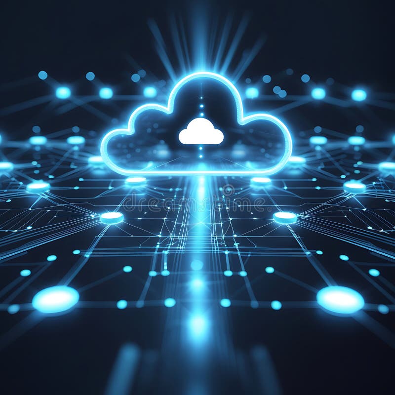 The Luminous Cloud Ascends, a Beacon of Digital Potential Stock ...