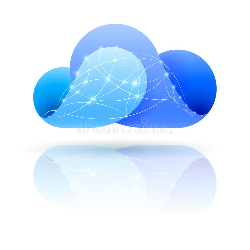 Digital cloud stock vector. Illustration of glitter, contact - 41901208