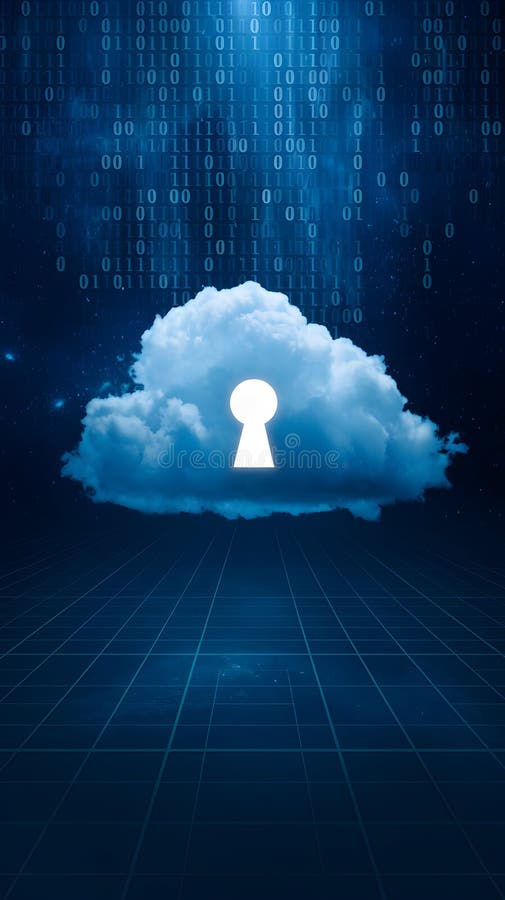 Digital Cloud with Keyhole Illuminates a Space of Binary Codes Stock ...