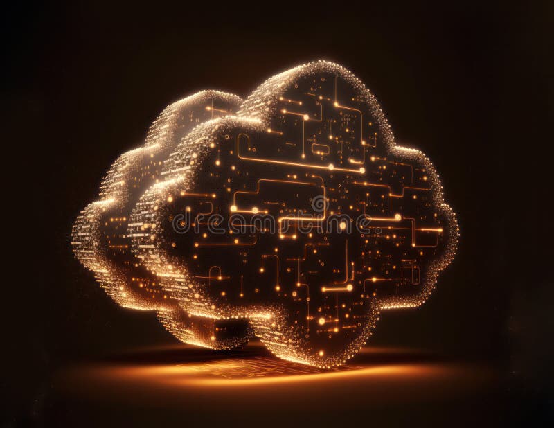 A Digital Cloud Made of Circuit Board, Symbolizing the Vast Potential and Scalability of Cloud ...