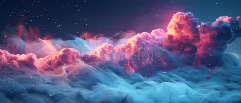 Digital Cloud Network Concept Illustration Representing Digitalization ...