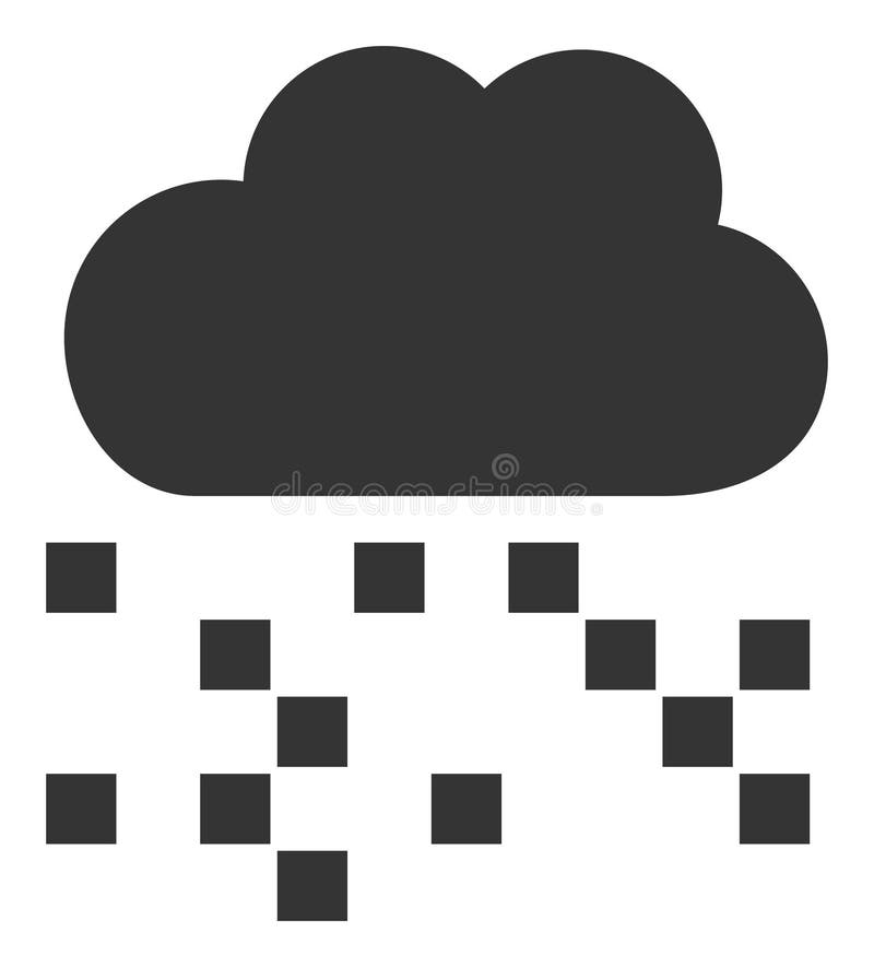 Digital Cloud Raster Icon Illustration Stock Illustration ...
