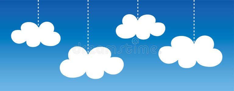 Digital Cloud Storage Backup Memory Stock Illustration - Illustration ...