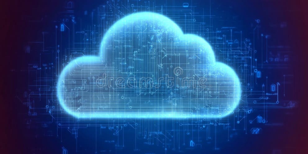 Digital Cloud Storage and Data Network Connection Concept with Modern ...