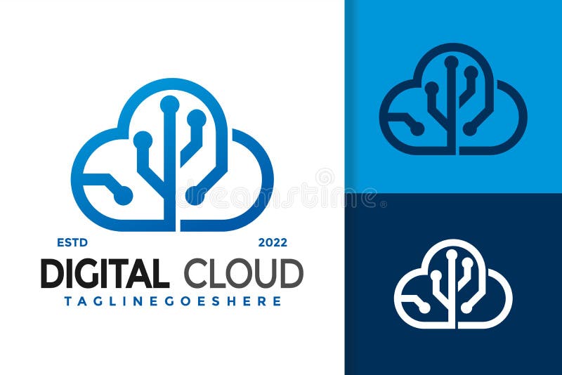 Digital Cloud Tech Logo Design, Brand Identity Logos Vector, Modern ...