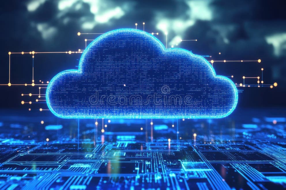 Digital Cloud Technology Concept Stock Image - Image of online ...