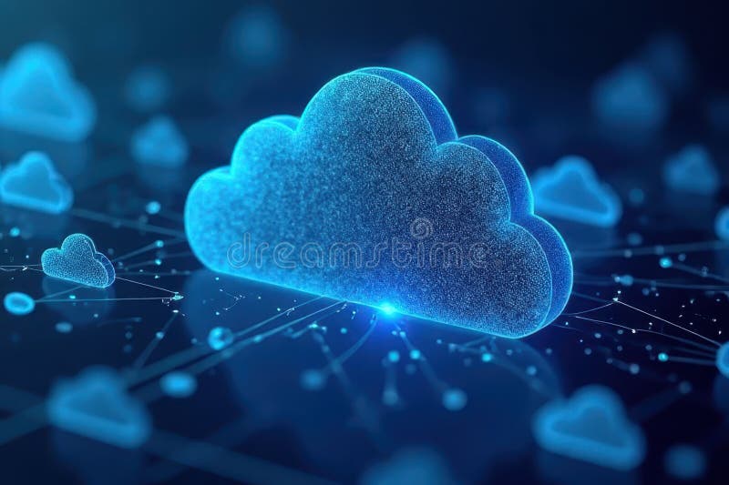 Digital Cloud Technology stock illustration. Illustration of transfer ...