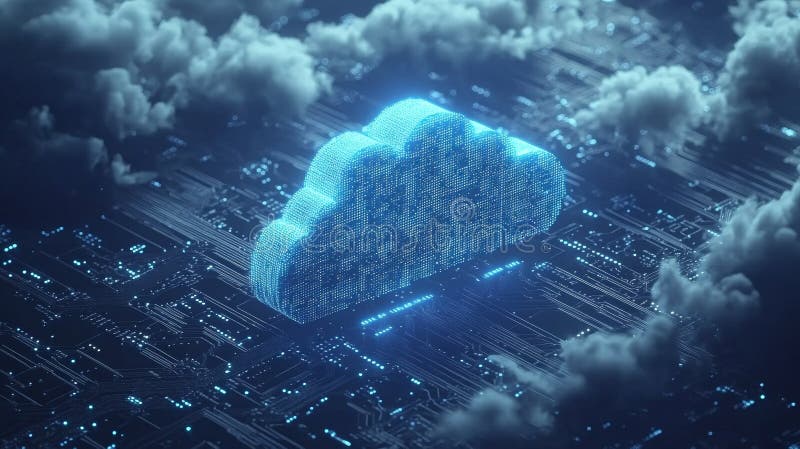 Digital Cloud Utilizing Binary Code for AI and Cloud Computing Infrastructure and Data ...