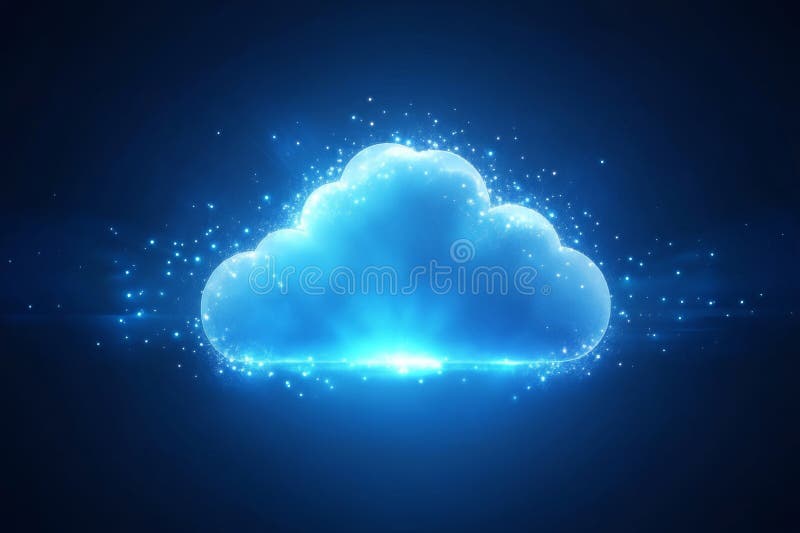 Digital Clouds with Data Points and Network Connections. Stock Photo ...