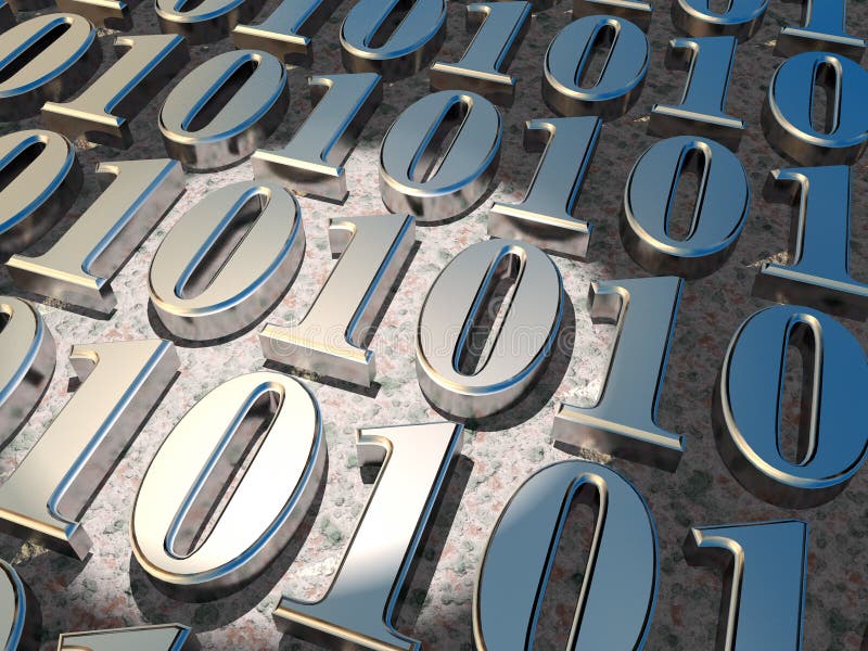 Digital Code stock illustration. Illustration of render - 535574