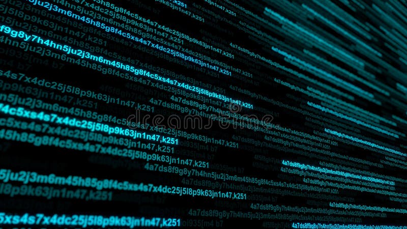 Digital Code Background. Matrix Style Program Stock Illustration - Illustration of data, coding ...