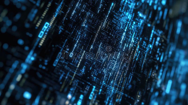 Digital Code Data, Circuit Board and Cybersecurity. Ai Cyberspace ...