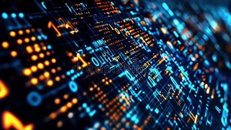 Digital Code Data, Circuit Board and Cybersecurity. Ai Cyberspace, Programming and Information ...