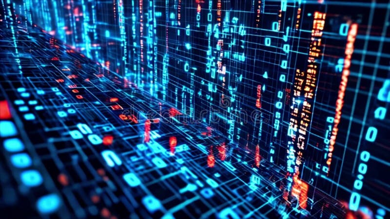 Digital Code Data, Circuit Board and Cybersecurity. Ai Cyberspace ...