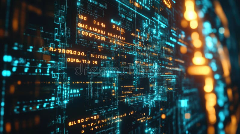 Digital Code Data Circuit Board And Cybersecurity Ai Cyberspace Programming And Information