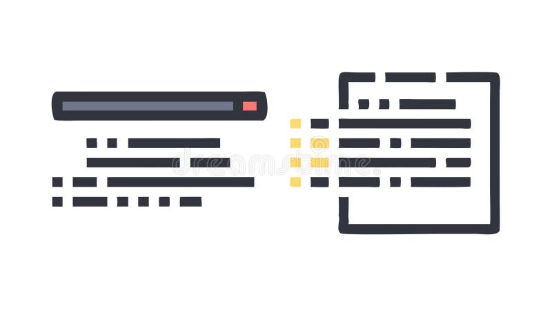 Digital Code Document Icon, Programming, Data Entry, Vector Design Generative AI Stock ...