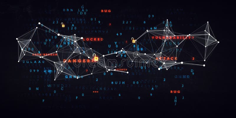 Digital Code Electronic High Tech Background Stock Image - Image of ...