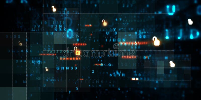 Digital Code Electronic High Tech Background Stock Image - Image of ...