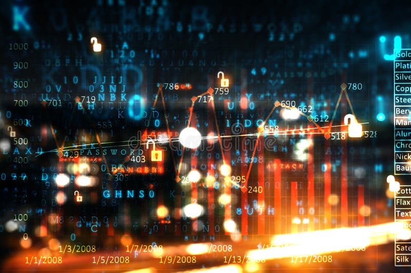 Digital Code Electronic High Tech Background Stock Image - Image of ...