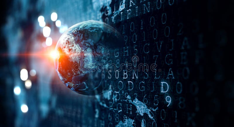 Digital Code Electronic High Tech Background Stock Photo - Image of ...