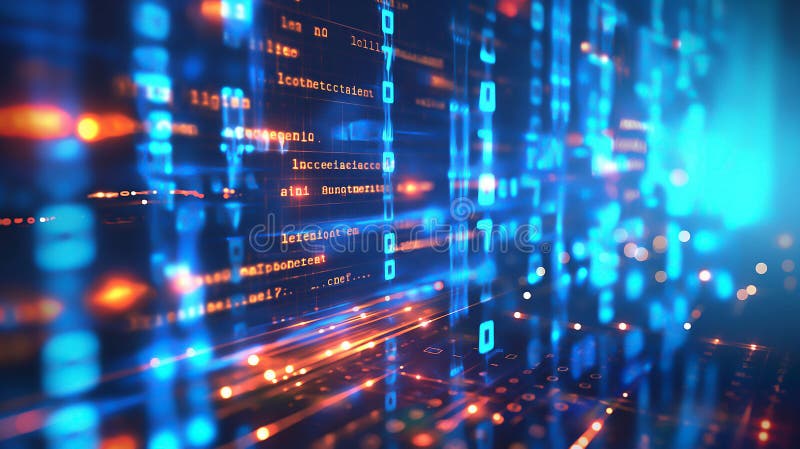 Digital Code Number 0 1 Abstract Background Coding Technology And 3712