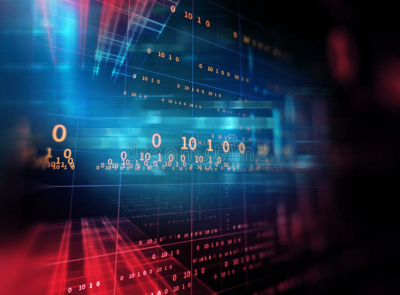 Digital Code Number Abstract Technology Background Stock Illustration ...