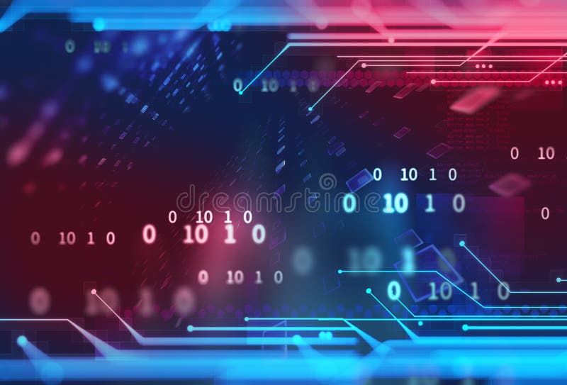 Digital Code Number Abstract Technology Background Stock Illustration - Illustration of detail ...