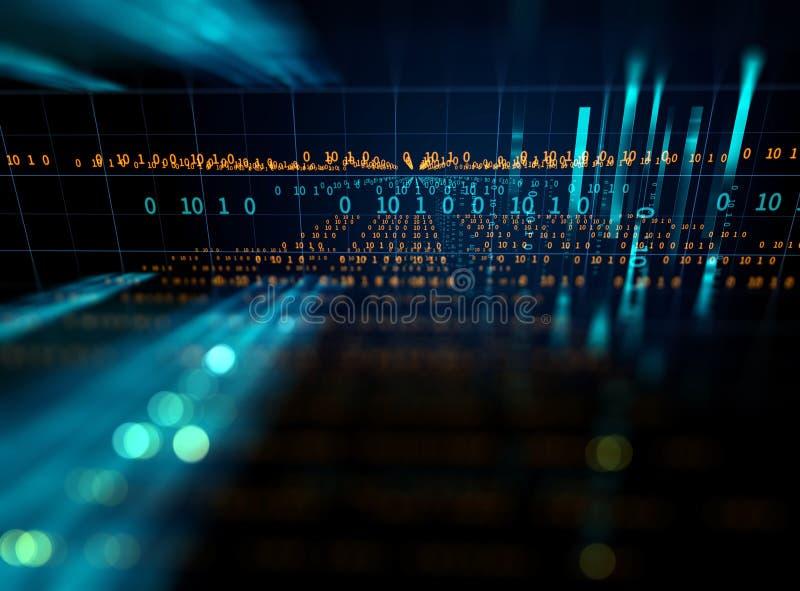 Digital Code Number Abstract Technology Background Stock Illustration ...