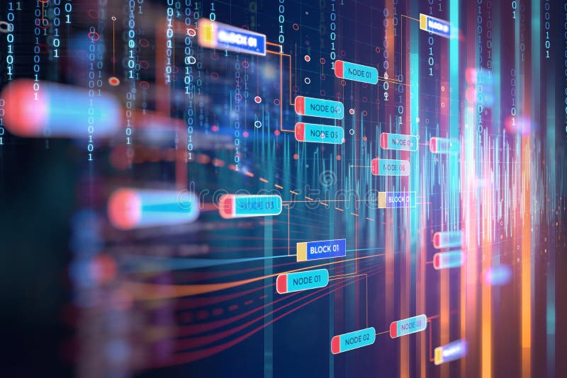 Digital Code Number Abstract Technology Background Stock Illustration ...