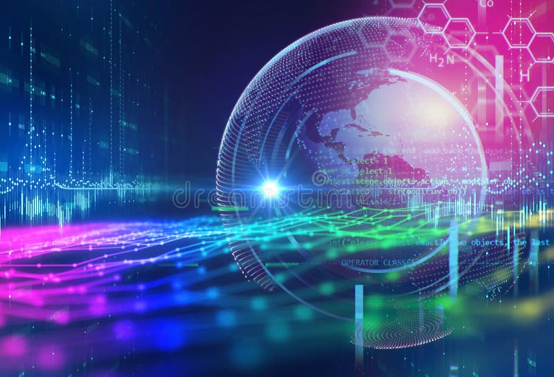 Digital Code Number Abstract Technology Background Stock Illustration ...