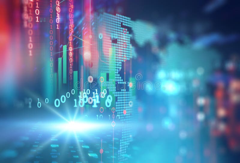 Digital Code Number Abstract Technology Background Stock Illustration ...