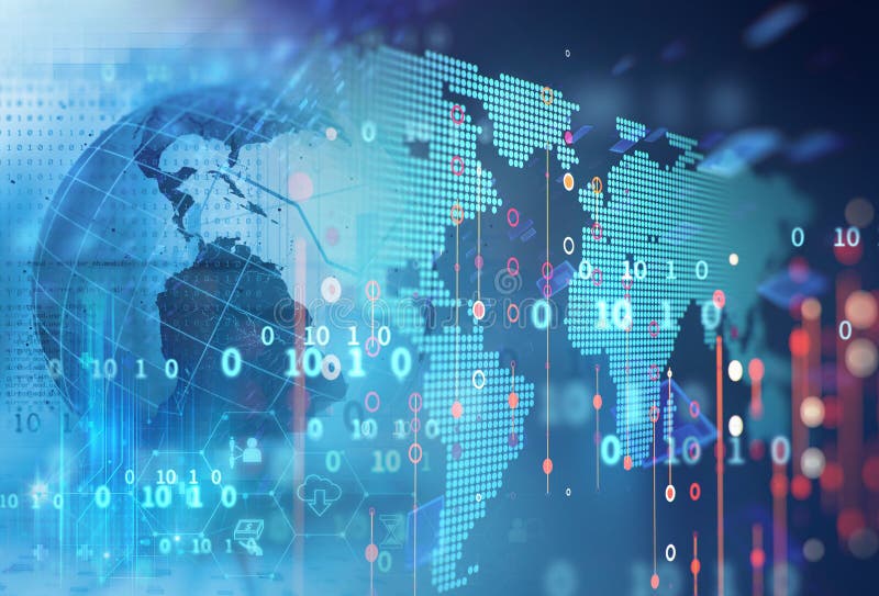 Digital Code Number Abstract Technology Background Stock Illustration ...