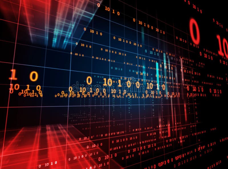 Digital Code Number Abstract Technology Background Stock Illustration ...