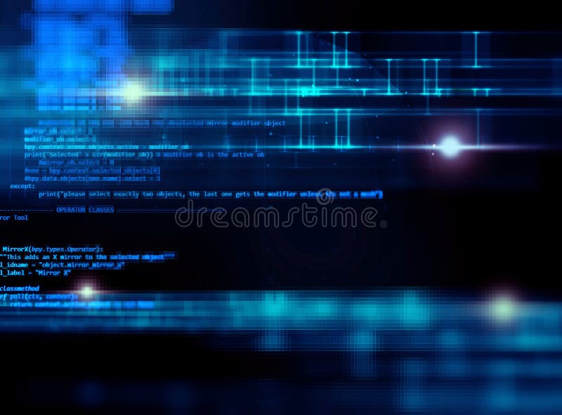 Digital Code Number Abstract Technology Background Stock Illustration ...